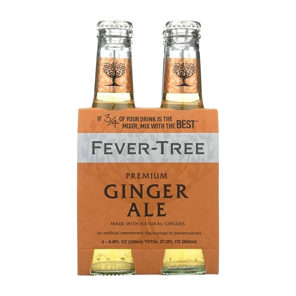 Fever-Tree Refreshing Light Ginger Ale Mixer - 4 blts x 200ml – The ...